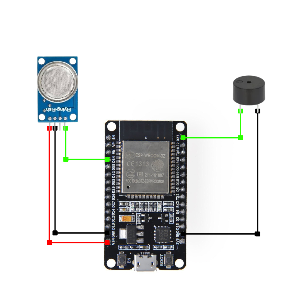 Jual Paket Alat IoT ESP32 + Sensor Pendeteksi Gas / Lampu Otomatis ...