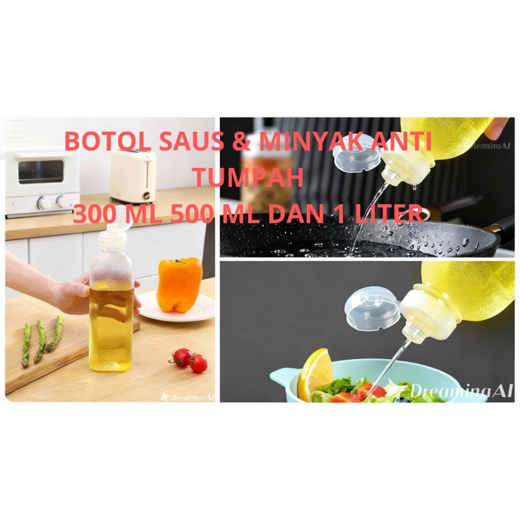 Jual BOTOL PP ANTI BOCOR MULTIFUNGSI 300 ML SAMPAI 1 LITER BISA UNTUK ...