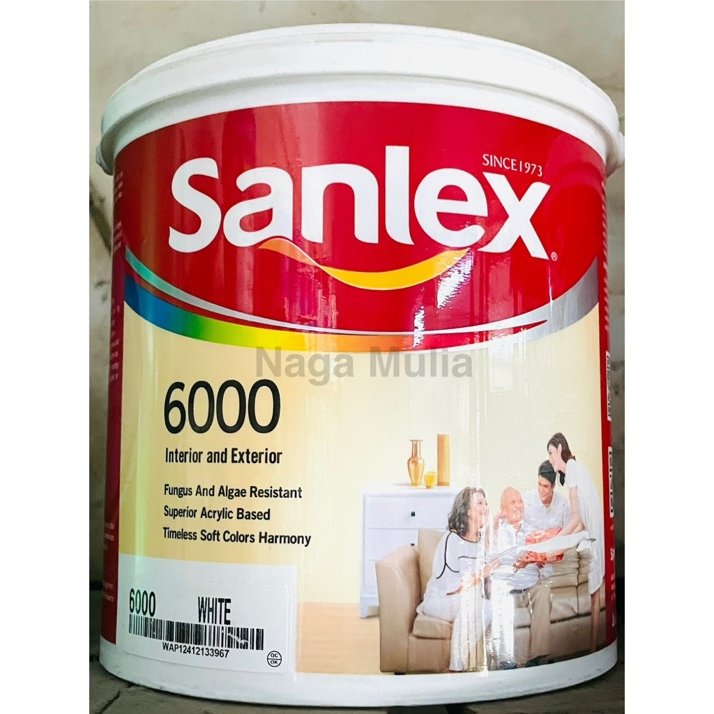 Jual Sanlex 6000 Putih / White Galon Cat Tembok Interior/Exterior ...