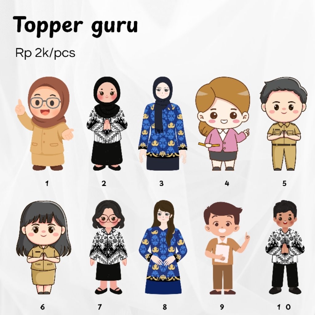 Jual Topper guru untuk cake atau untuk hiasan bouquet edisi hari guru ...