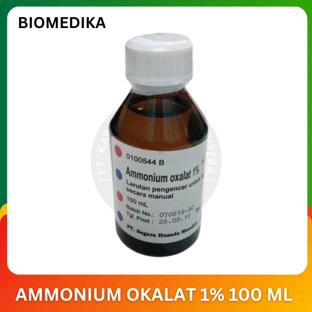 Jual AMMONIUM OXALAT 1% 100 mL BIOMEDIKA ( Larutan Pengencer Untuk ...
