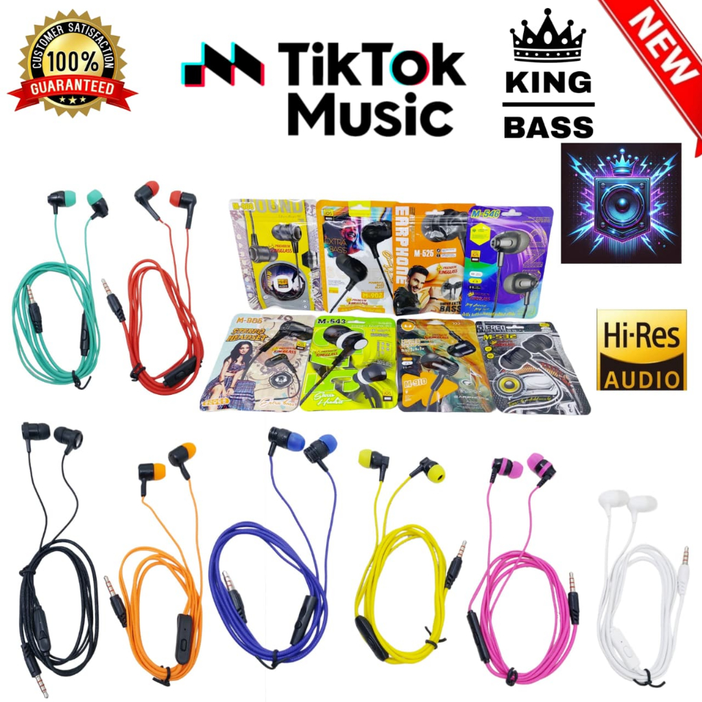 Jual Handsfree Tiktok Kingbass M905 / M-543 / M-525 / M-532 / M-902 / M ...