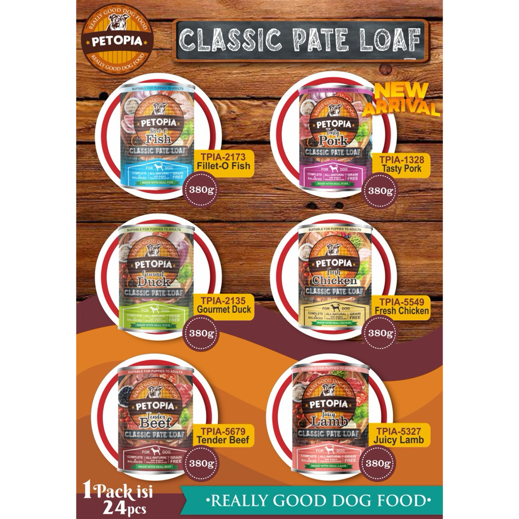 Jual Petopia Classic Pate Loaf All Ages For Dogs | Shopee Indonesia