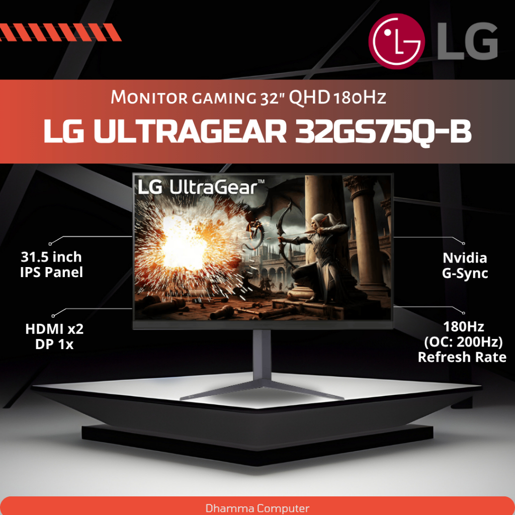 Jual Monitor LG 32GS75Q-B 32" Inch Gaming Monitor LG UltraGear 32GS75Q ...