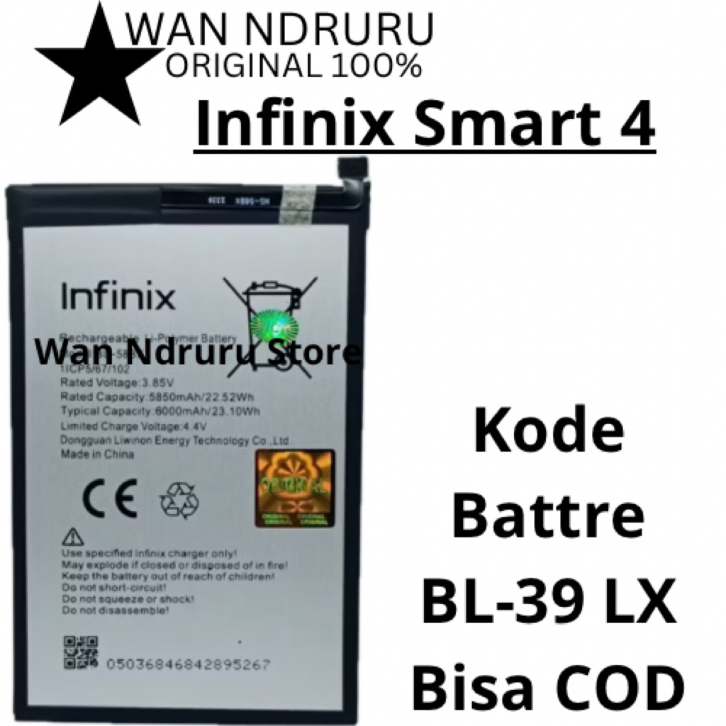 Jual Battre Batterai Infinix Smart 4/Bl 39LX original | Shopee Indonesia
