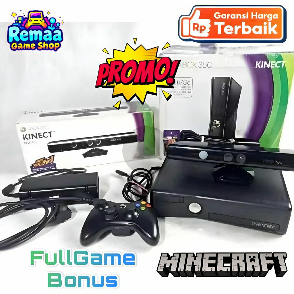 Jual Xbox Slim 360 RGH Hardisk 500gb FullGame + Kinect / Bergaransi ...