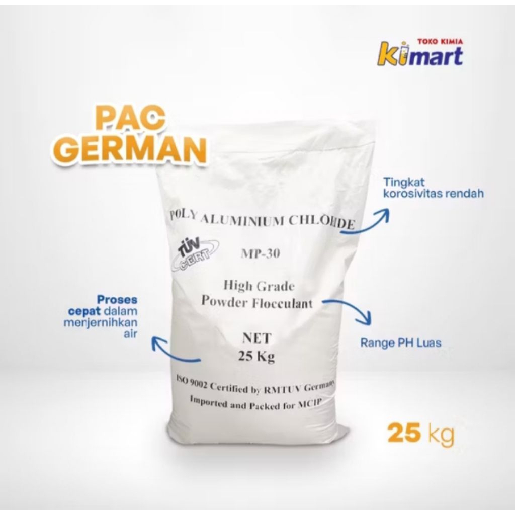Jual PAC Jerman Poly Alumunium Chloride ( MP-30 ) Kemasan 25kg ...