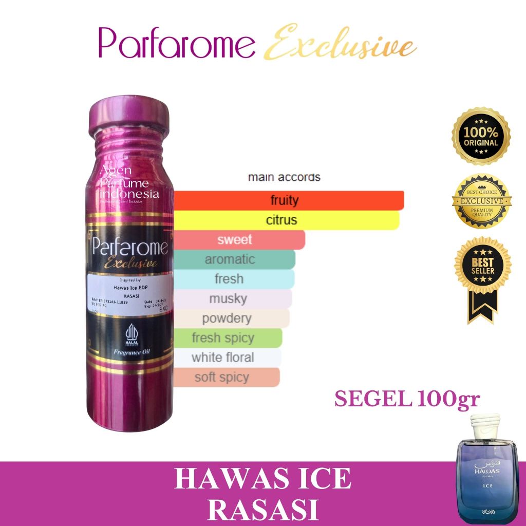 Jual HAWAS ICE FOR HIM By PARFAROME EXCLUSIVE Segel 100gr | Shopee ...