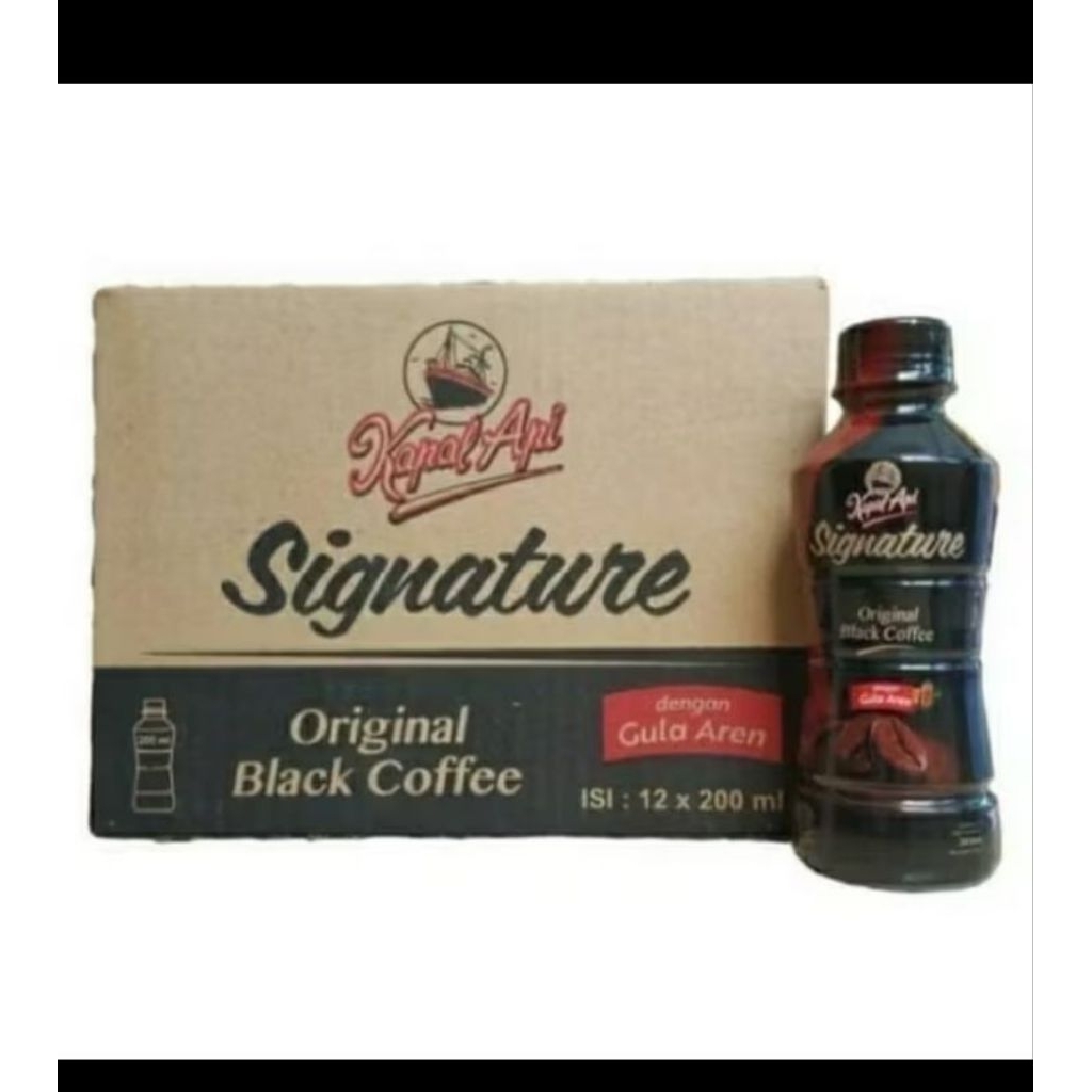 Jual Kopi kapal api mix signature kemasan botol 200ml 1 dus isi 12 ...