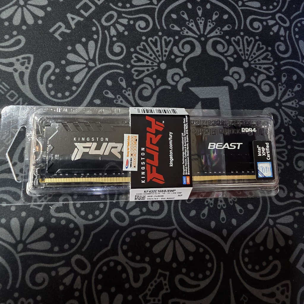 Jual Kingston Fury Beast DDR4 3200 8GB dan 16GB non RGB - Udimm Memory ...