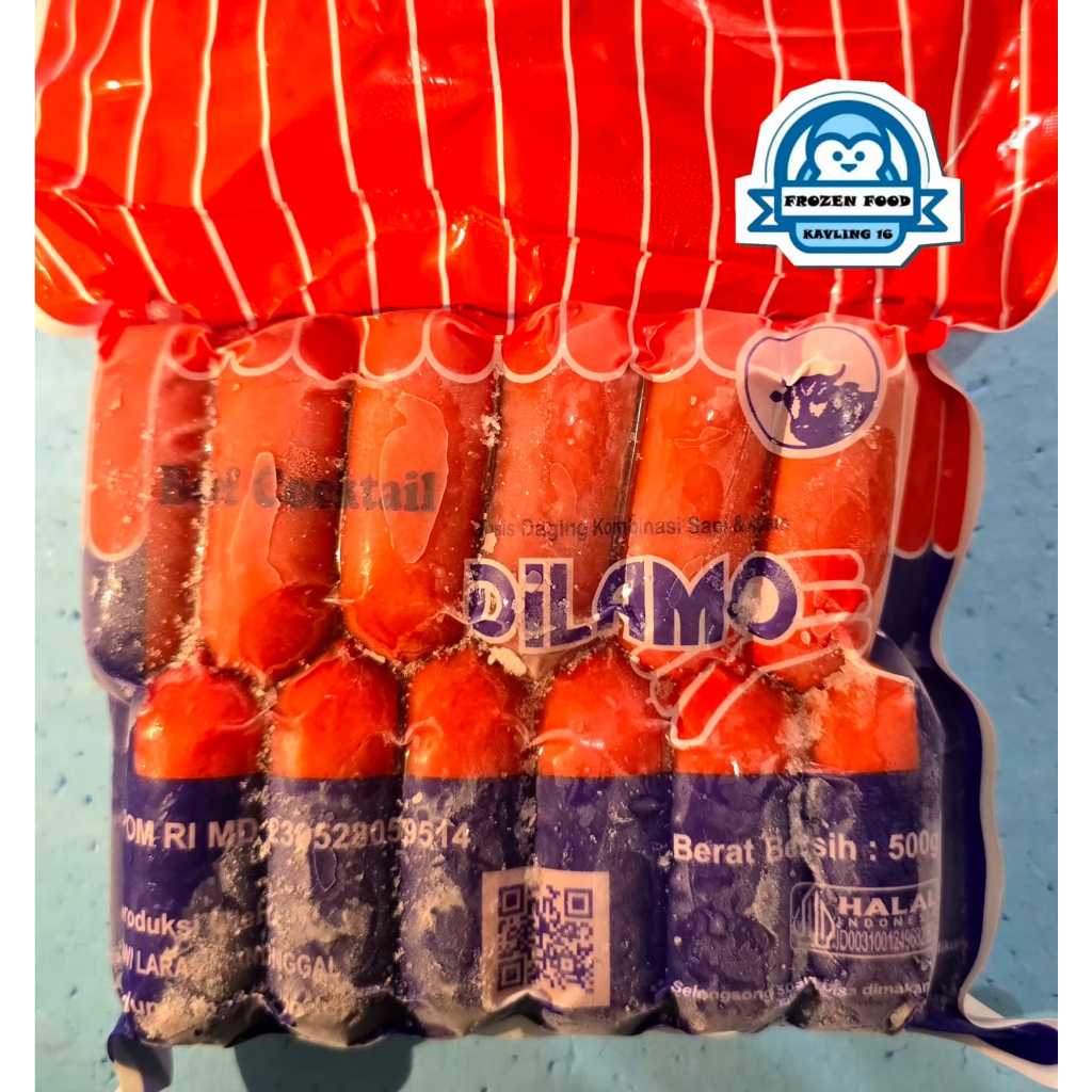 Jual Dilamo Beef Cocktail Merah 500gr / Sosis Sapi 500gr | Shopee Indonesia