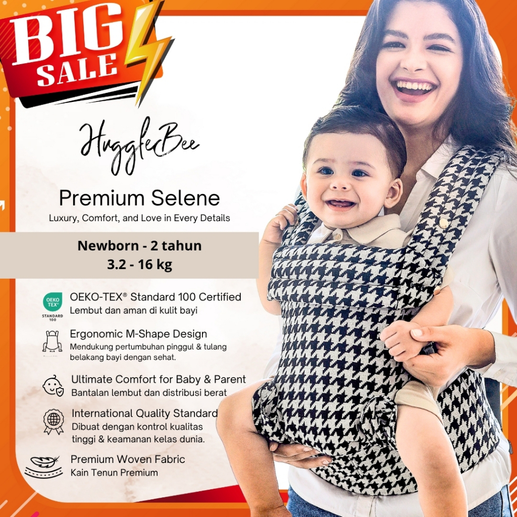 Jual HuggleBee Selene Gendongan Bayi SSC M Shape Hadap Depan Dalam ...