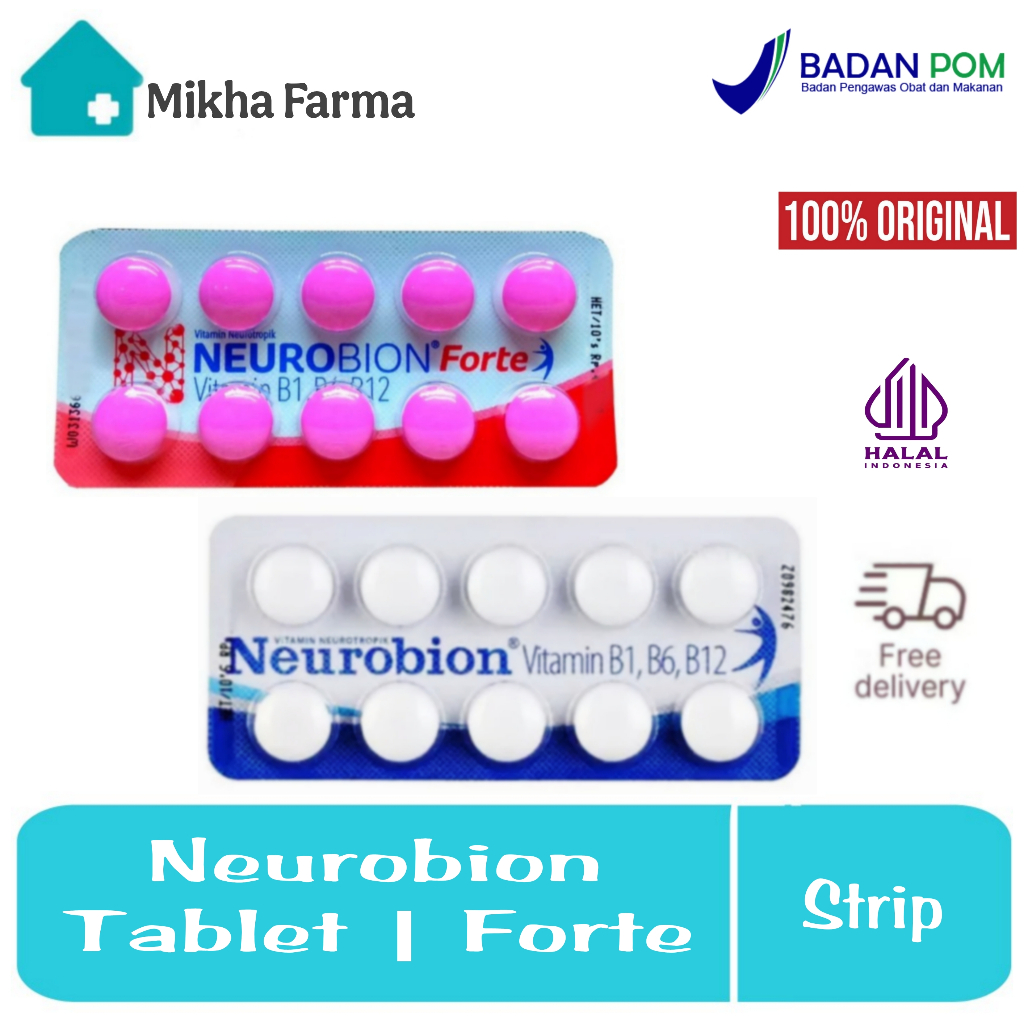 Jual Neurobion Tablet Dan Neurobion Forte / Strip 10 Tablet - Vitamin ...