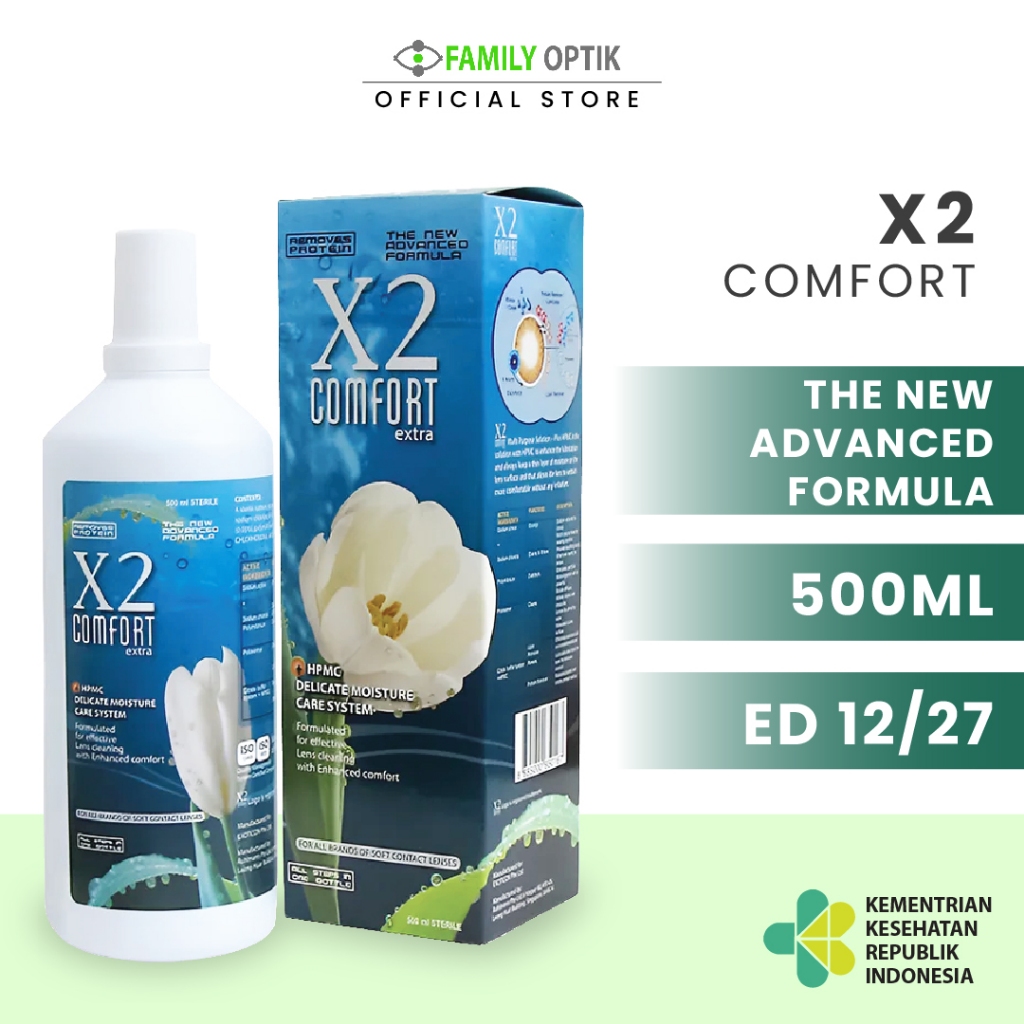 Jual X2 Comfort 500ml Multi Purpose Solution Air Pencuci Lensa Softlens ...