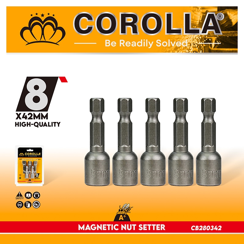 Jual COROLLA 5pcs Magnetic Nut Setter 8mm Pack || Corolla Magnetic Nut ...