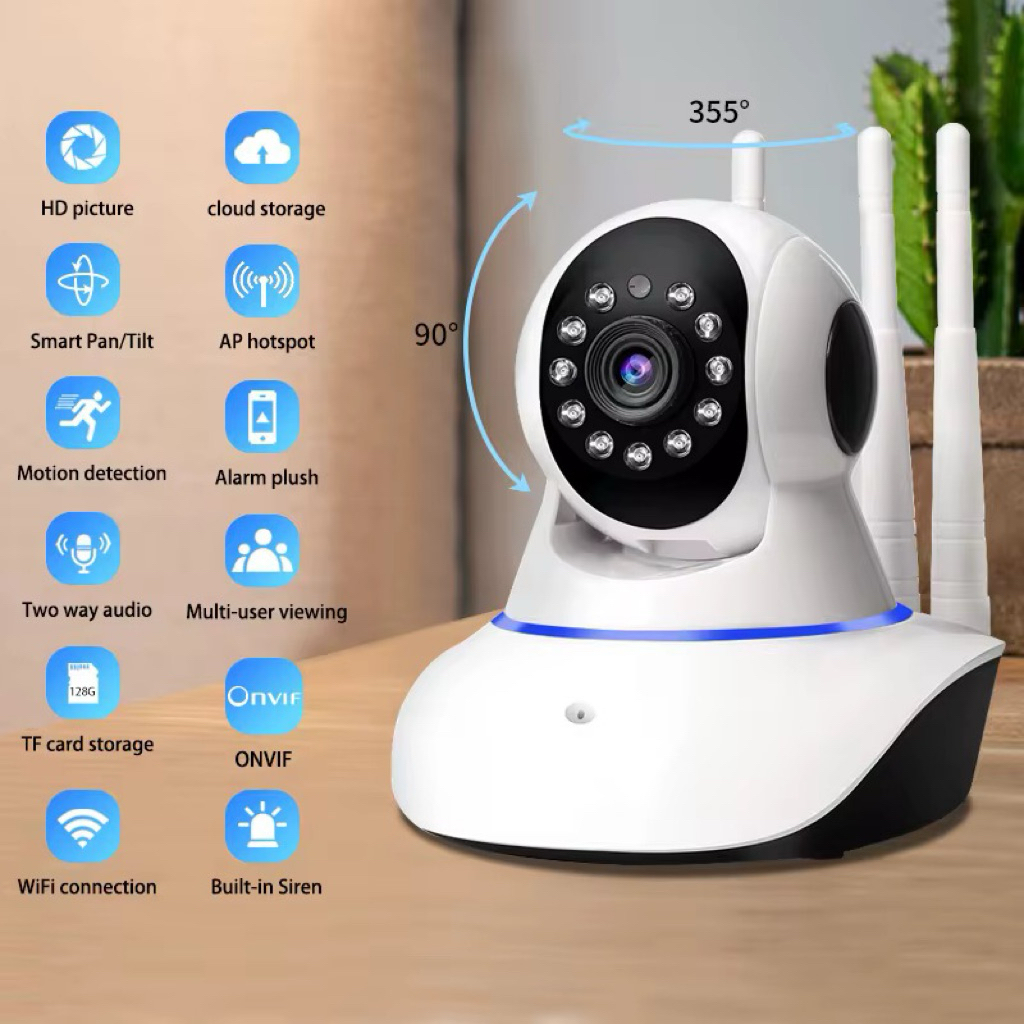 Jual Cctv wifi V380 Pro Smart Ip Cam Wireless HD 1080P 2MP Cctv 3 ...