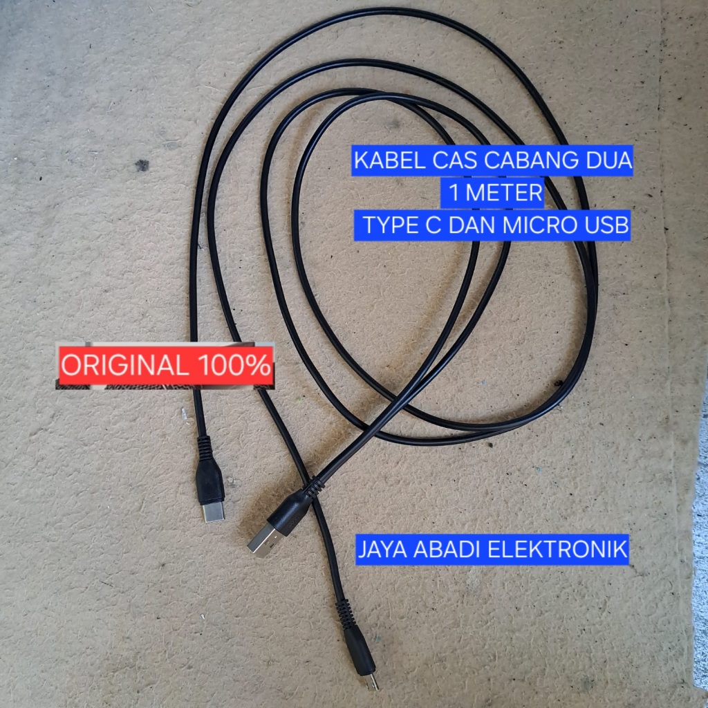Jual H61 CABLE CASAN TYPE C DAN MICRO USB TIPE 2IN1 DUA CABANG 2 KABEL ...