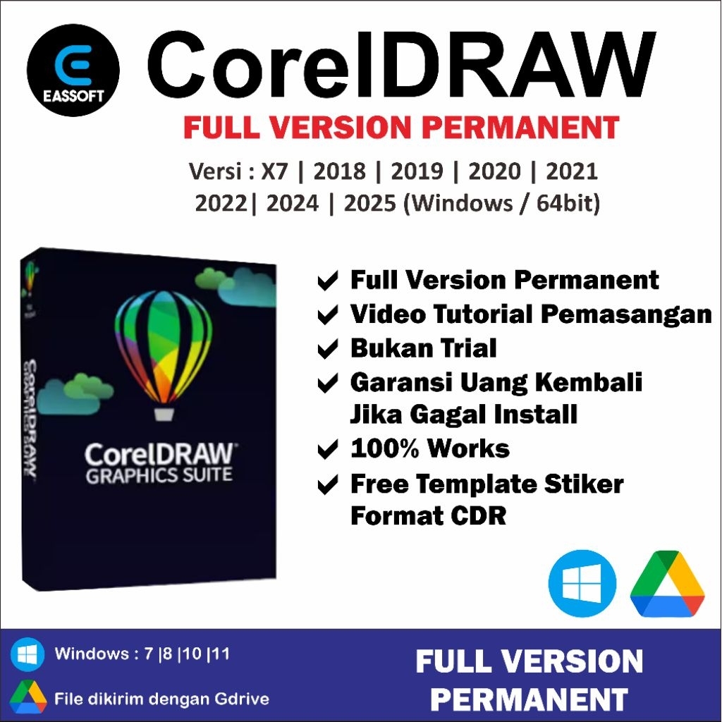 Jual Corel Draw X7, 2018, 2019, 2020, 2021, 2022, 2024, 2025 Full ...