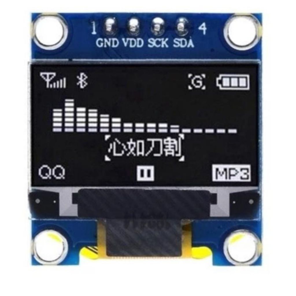 Jual NEW PART Oled Blue 1.3" inch 1.3 biru color 4pin Lcd IIC I2C esp32 esp-32 nodemcu wemos d1 ...