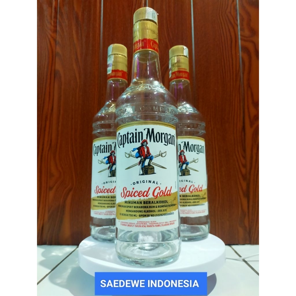 Jual BOTOL KOSONG CAPTAIN MORGAN BEKAS MINUMAN IMPORT KAPASITAS 750ML ...
