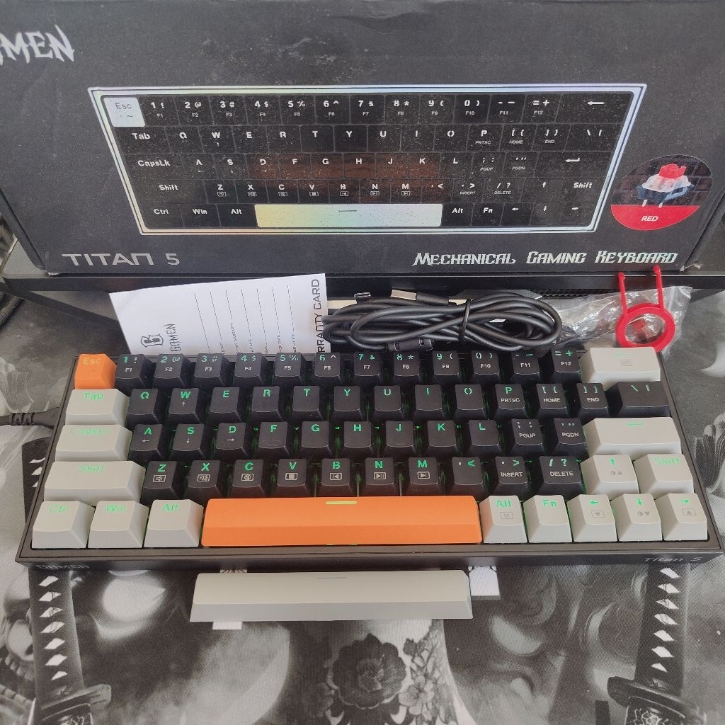 Jual GAMEN Titan V Titan Series Keyboard Gaming Mechanical - Grey, Red ...