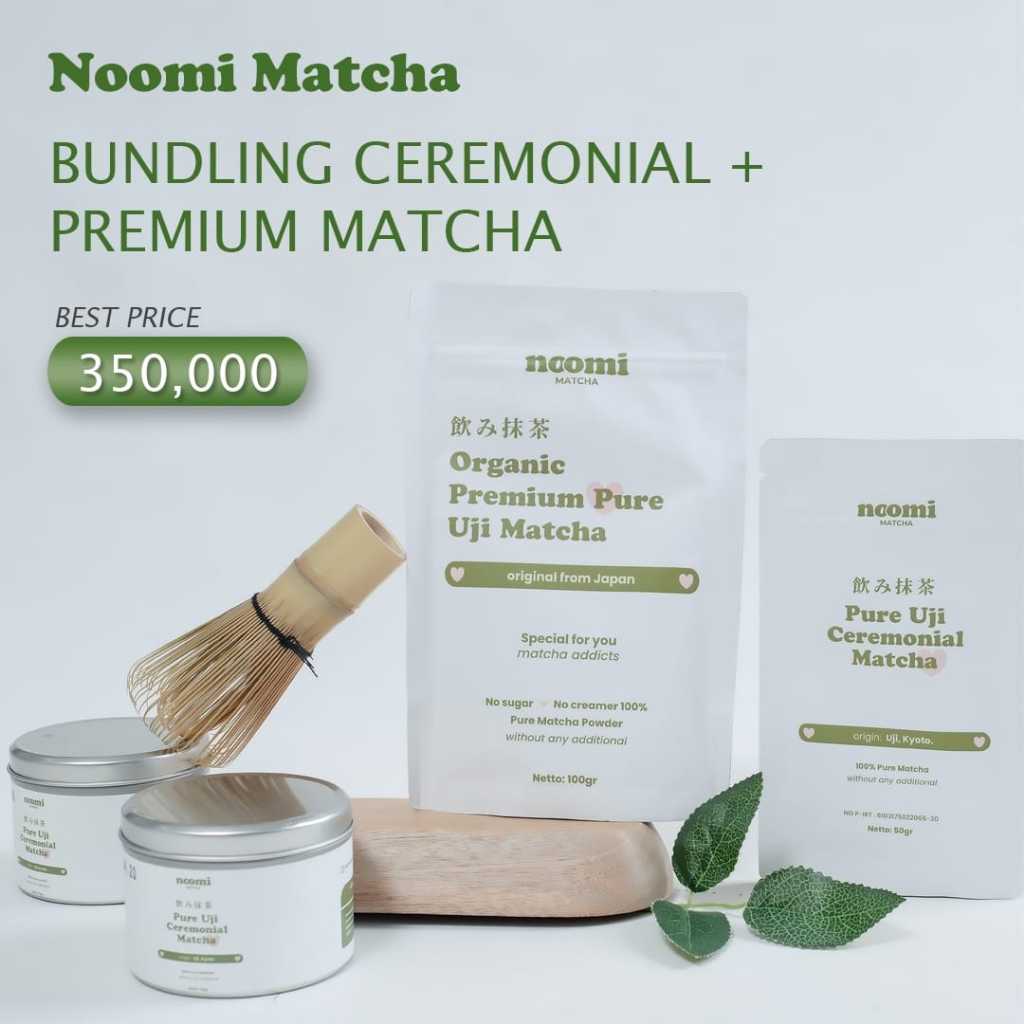 Jual Bundling Premium Matcha + Ceremonial Matcha by Noomi Matcha | 100% ...