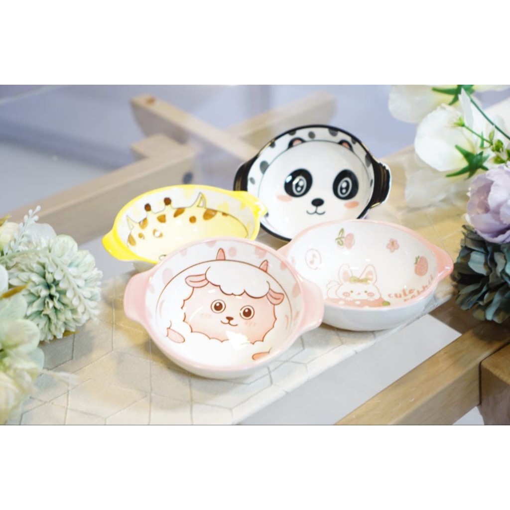 Jual [L6-4]NEW!! Mangkok KP Cartoon 5"/keramik/mangkok aesthetic ...