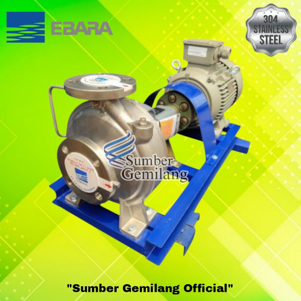 Jual POMPA EBARA 50×40 FSSH STAINLESS SET MOTOR SIEMENS 7,5KW 10HP ...