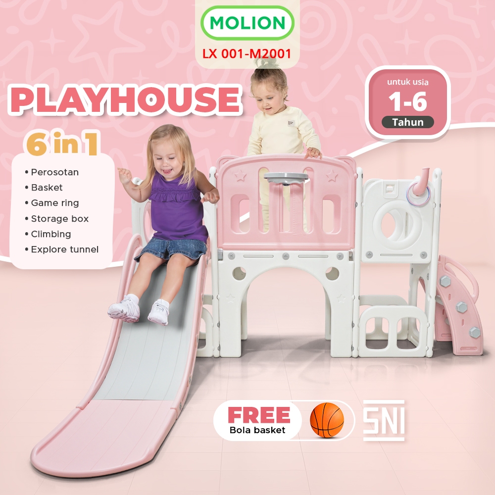 Jual MOLION Prosotan Anak Slide Mainan Play House HDPE Indoor Outdoor ...