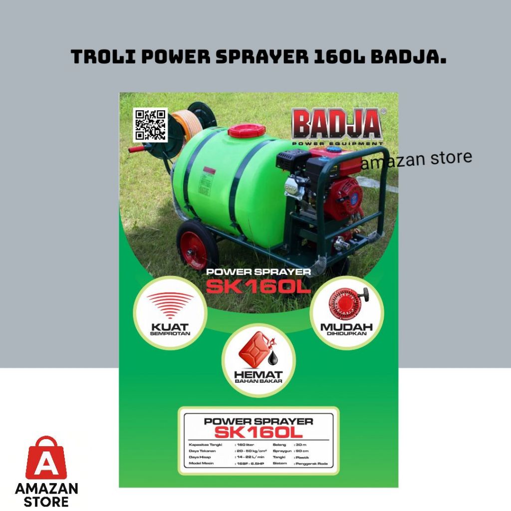 Jual Mesin Semprot Hama Troli Power Sprayer Tangki 160L BADJA | Shopee ...