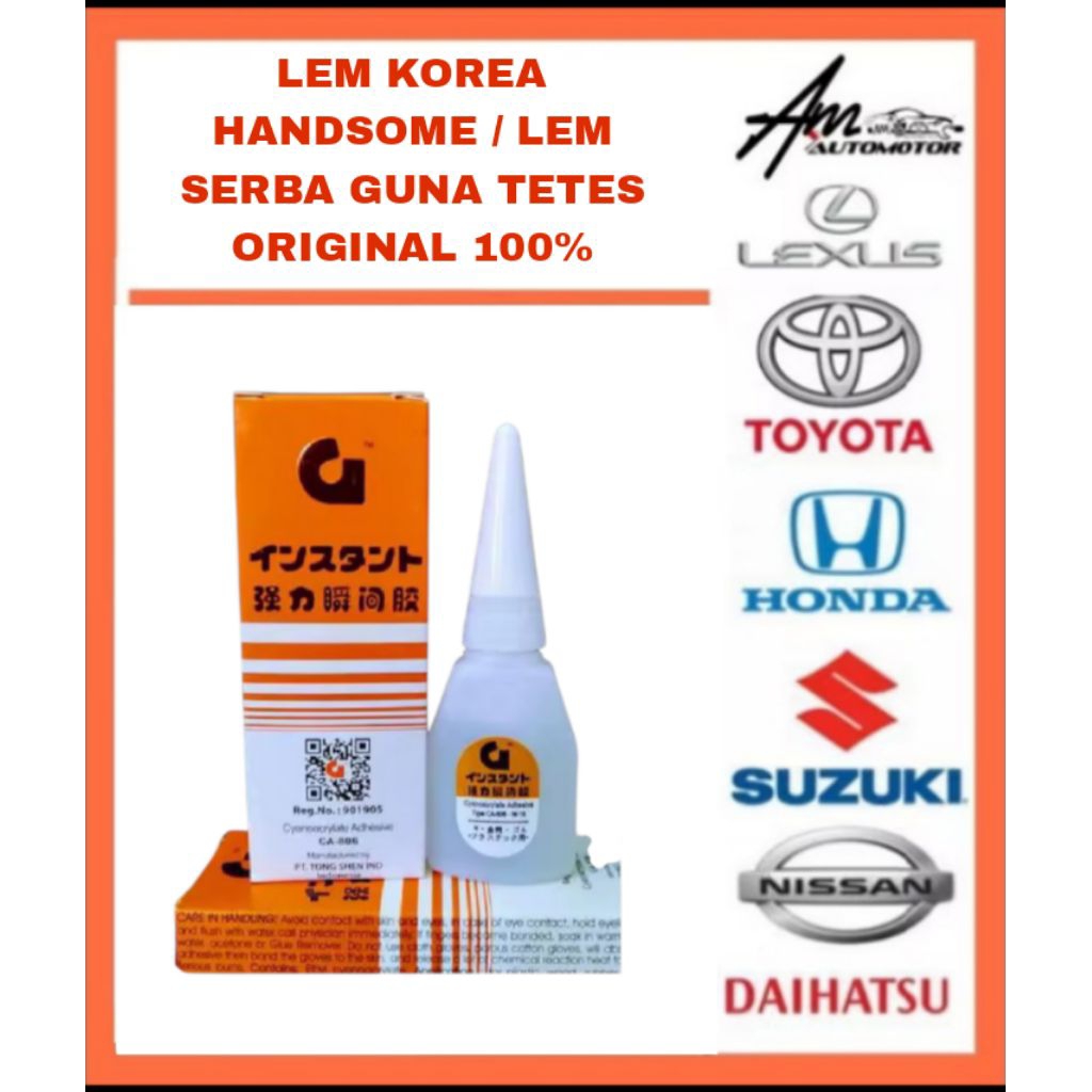 Jual LEM KOREA HANDSOME / LEM SERBA GUNA TETES ORIGINAL 100% [ HARGA ...