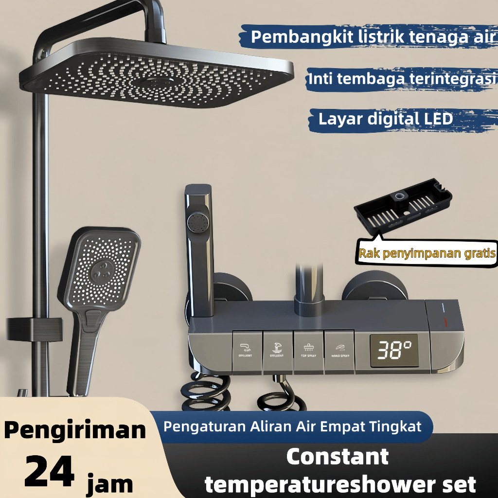 Jual shower kamar mandi Set pancuran 5 in 1, set pancuran kamar mandi ...