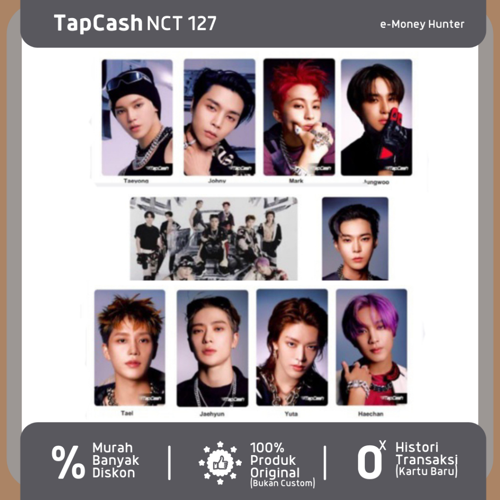 Jual TapCash NCT 127 Korea Taeyong Jaehyun Johnny Dream BNI Tap Cash ...