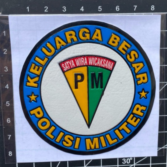 Jual stiker emboss timbul logo PM POLISI MILITER | Shopee Indonesia