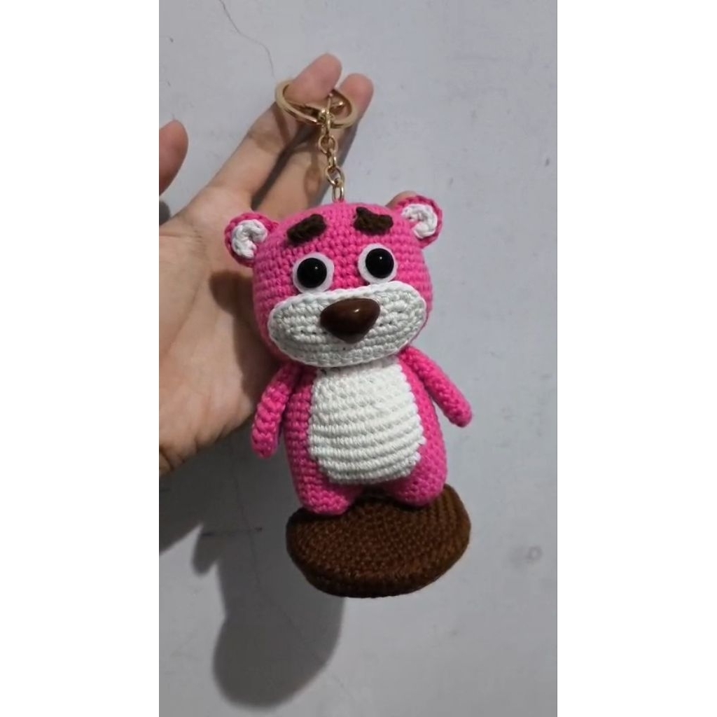 Jual keychain amigurumi lotso emoney/brizzi/tapcash/flazz | Shopee ...