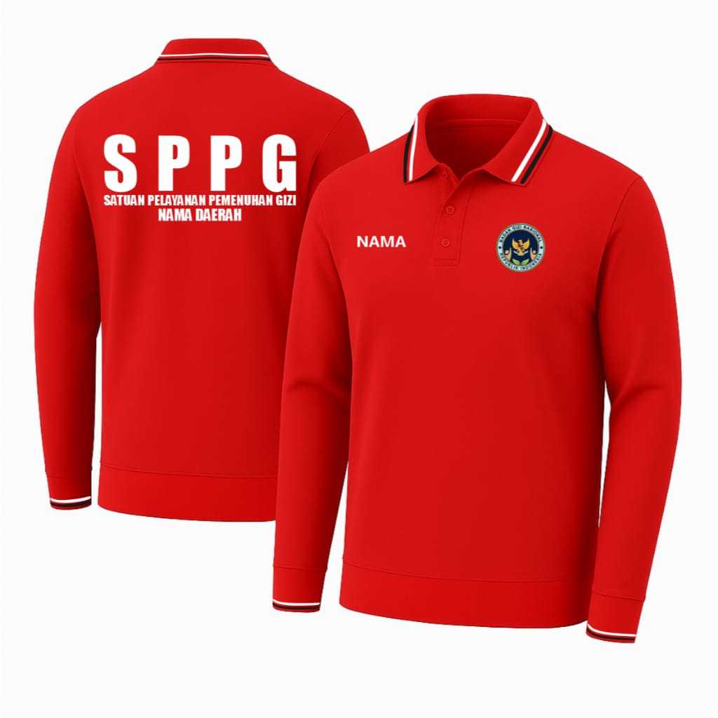 Jual POLO Shirt SPPG Berkerah Lengan Panjang SPPG BGN Badan Gizi ...