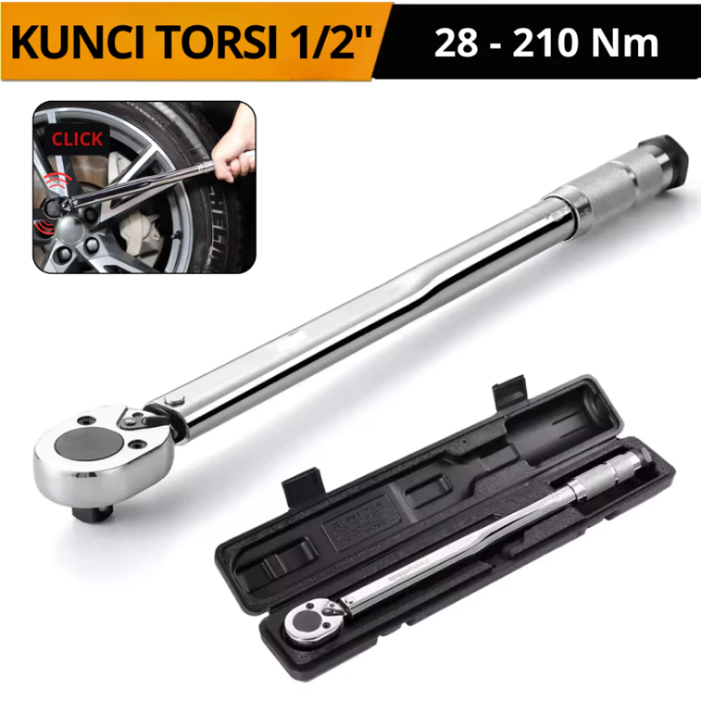 Jual Kunci Ratchet 1/2 inci Kunci Pas Torsi 28-210 Nm Adjustable Torque ...