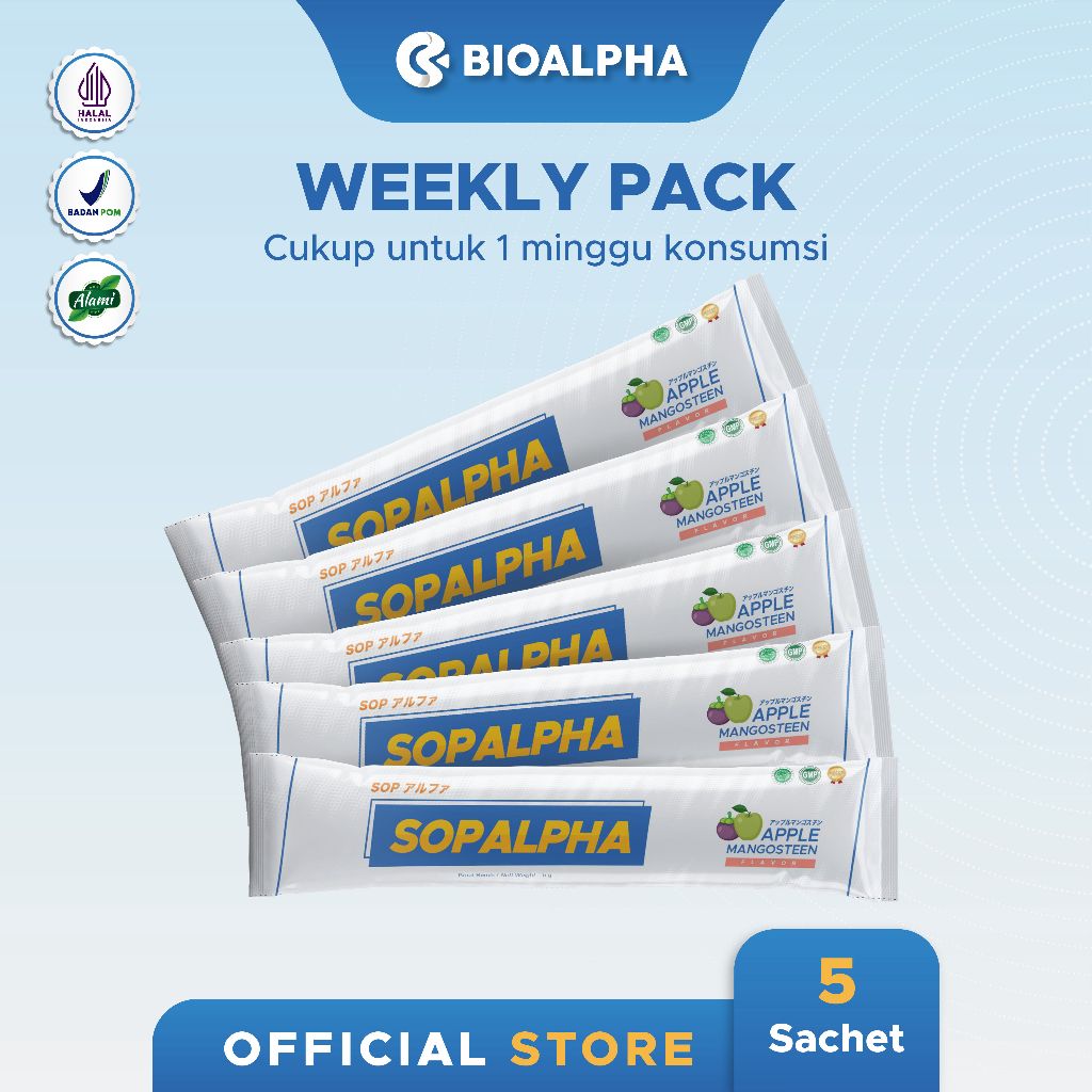 Jual {WEEKLY PACK} - SOPALPHA Rasa Apel Manggis 5 Sachet | Shopee Indonesia