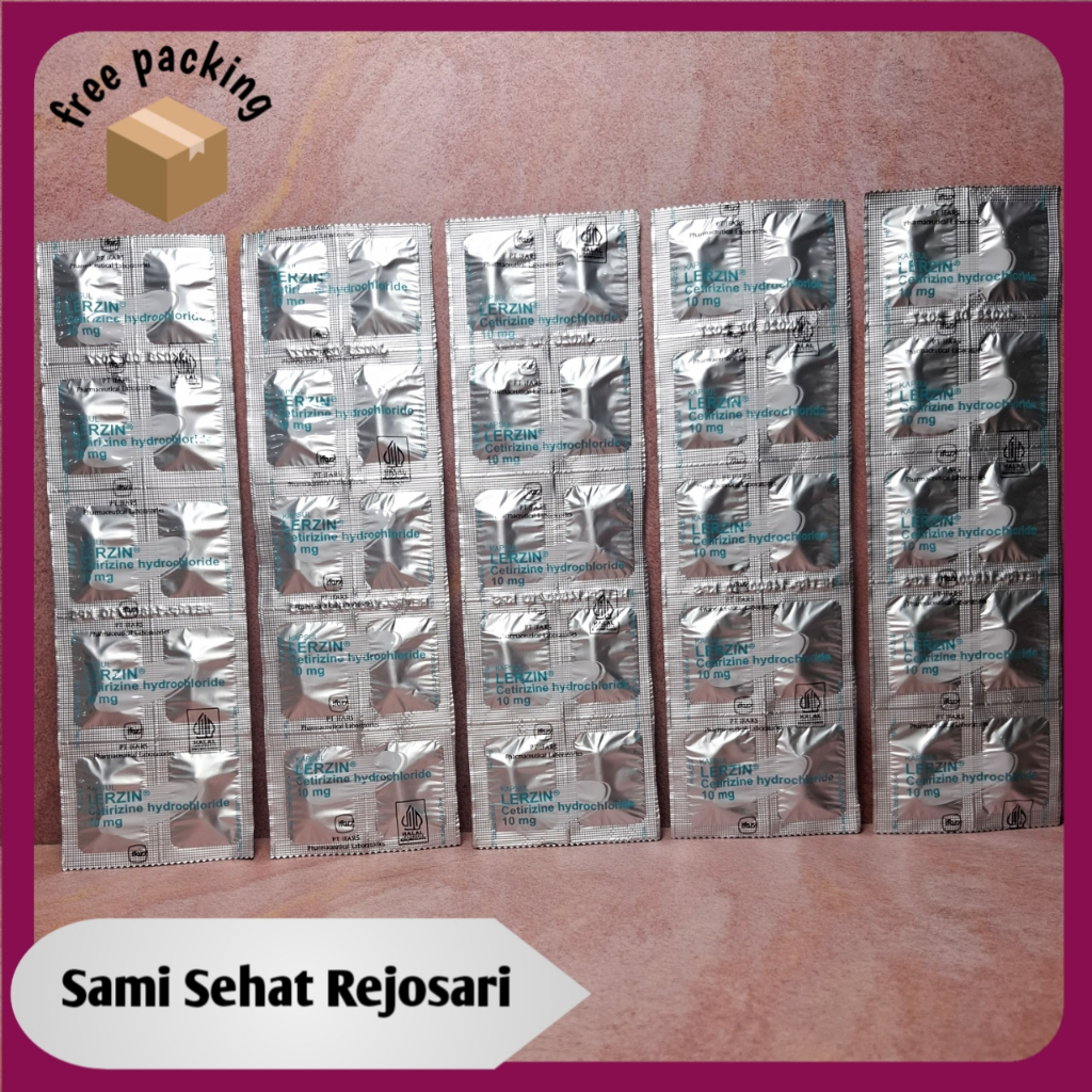 Jual 5 STRIP lerzin 10 MG PER STRIP ISI 10 TABLET | Shopee Indonesia