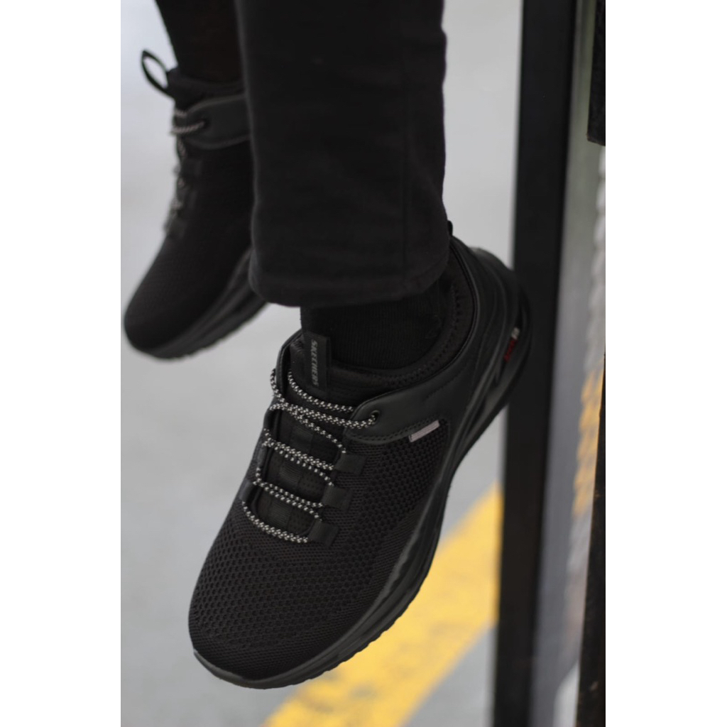 Jual SKECHERS ARC FIT ORVAN MONO BLACK ORIGINAL SIZE 45 | Shopee Indonesia