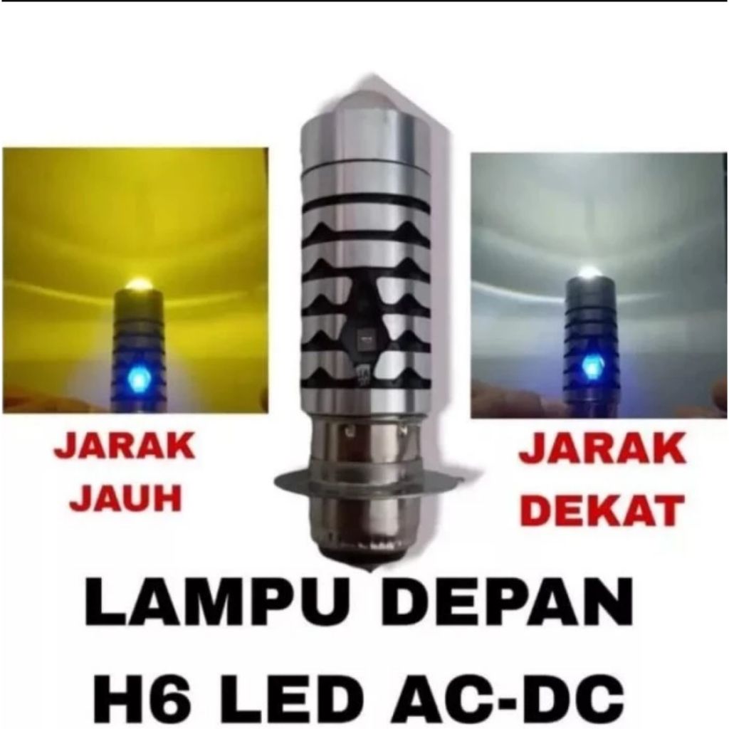 Jual Lampu Utama LED Laser Gun Motor AC DC Lasergun Hi Lo 2 Warna H6 ...
