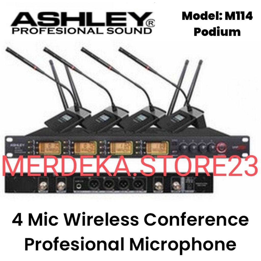 Jual NEW Microphone Wireless Meja ASHLEY M114 | ASHLEY M-114 | ASHLEY M ...