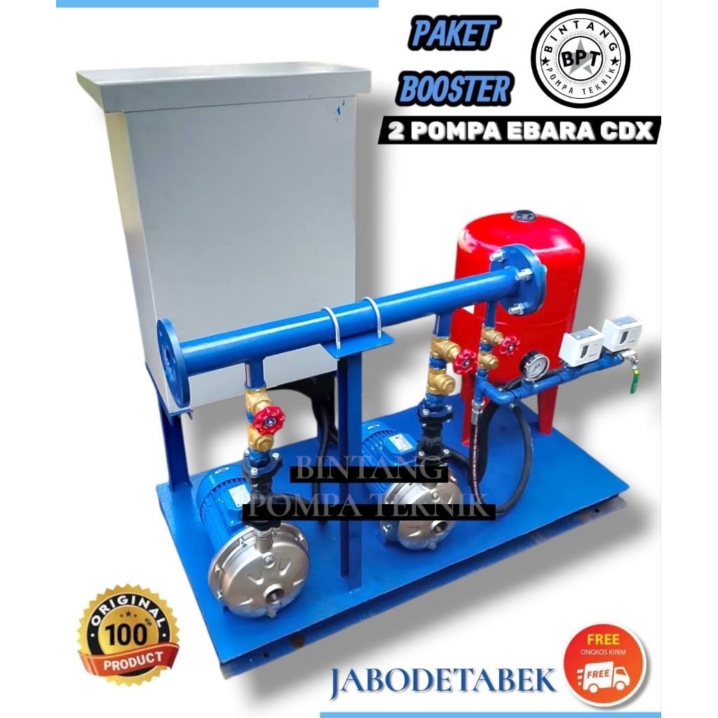 Jual Pompa EBARA CDX 120/20 2x 1.5KW 2HP 380V Pompa Booster Inverter ...