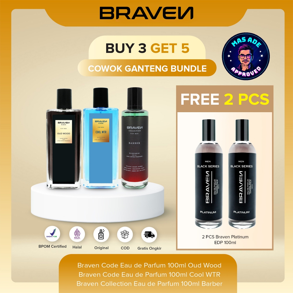 Jual [COGAN] Cowok Ganteng Bundle | Braven Eau De Parfum 100ML - Beli 3 ...