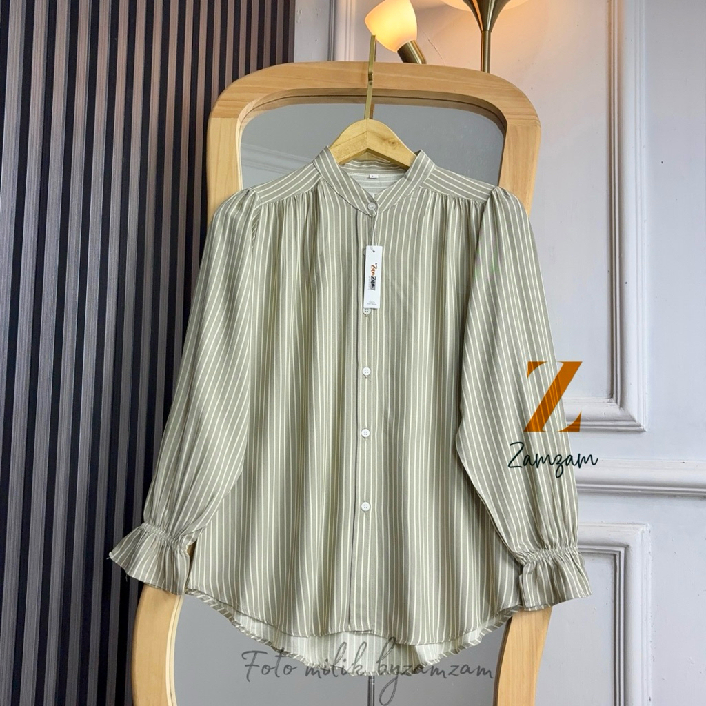 Jual RAISA BLOUSE KEMEJA SALUR RAYON ATASAN WANITA TERBARU | Shopee ...