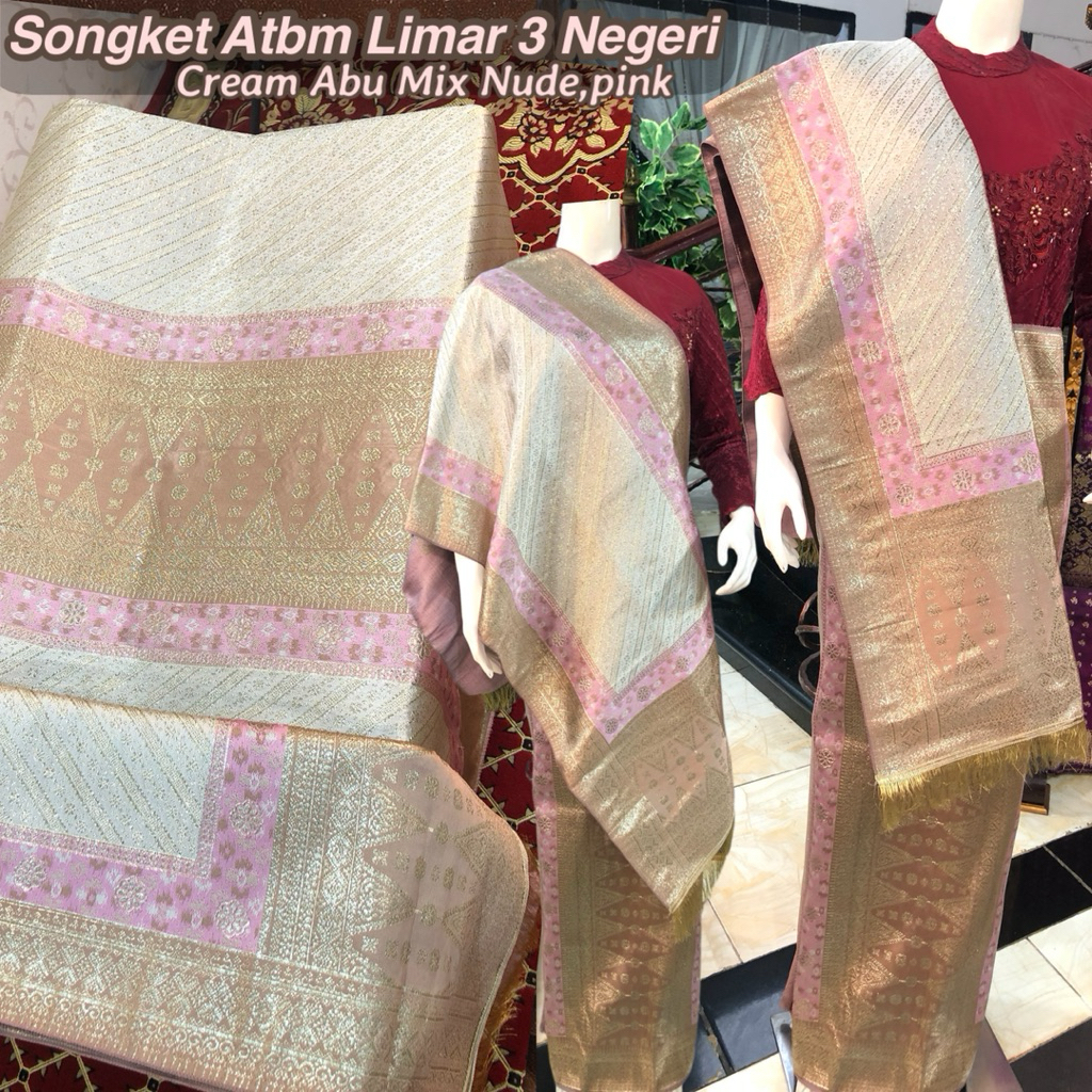Jual NEW Songket Atbm Limar 3 Negeri Exclusive / Songket Tenun Mesin ...