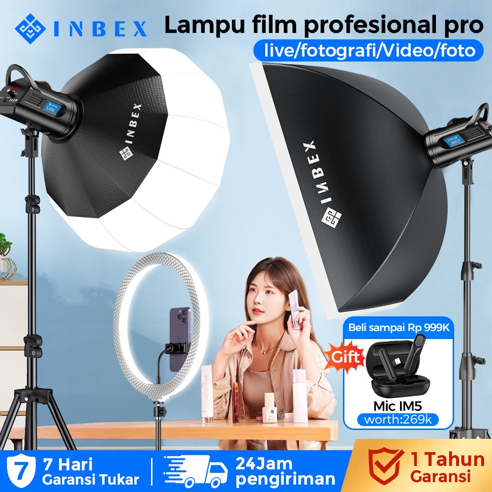 Jual [80K OFF-Garansi 1 Thn] INBEX IL-100S Lampu 100W Studio Softbox ...