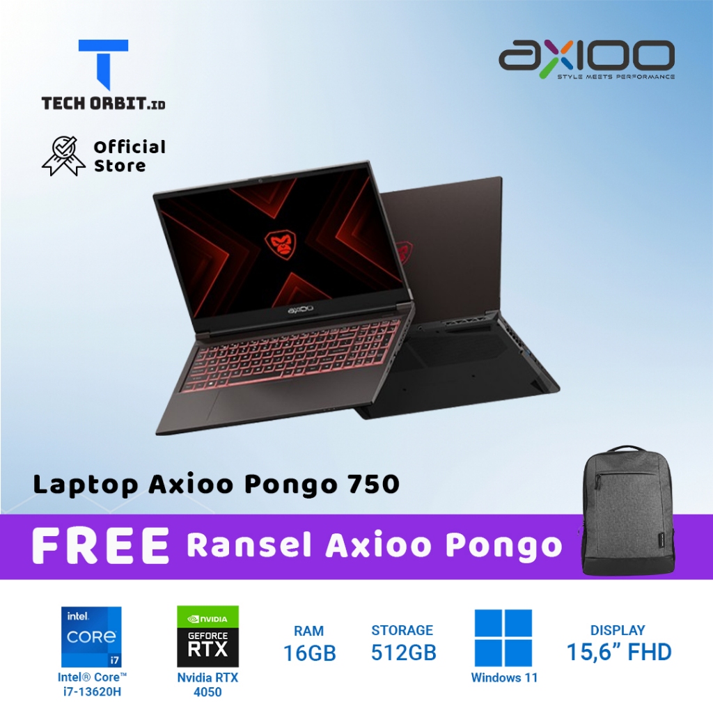 Jual Axioo Notebook Pongo 750 i7 13620H 16GB 512GB RTX 4050 6GB OHS ...