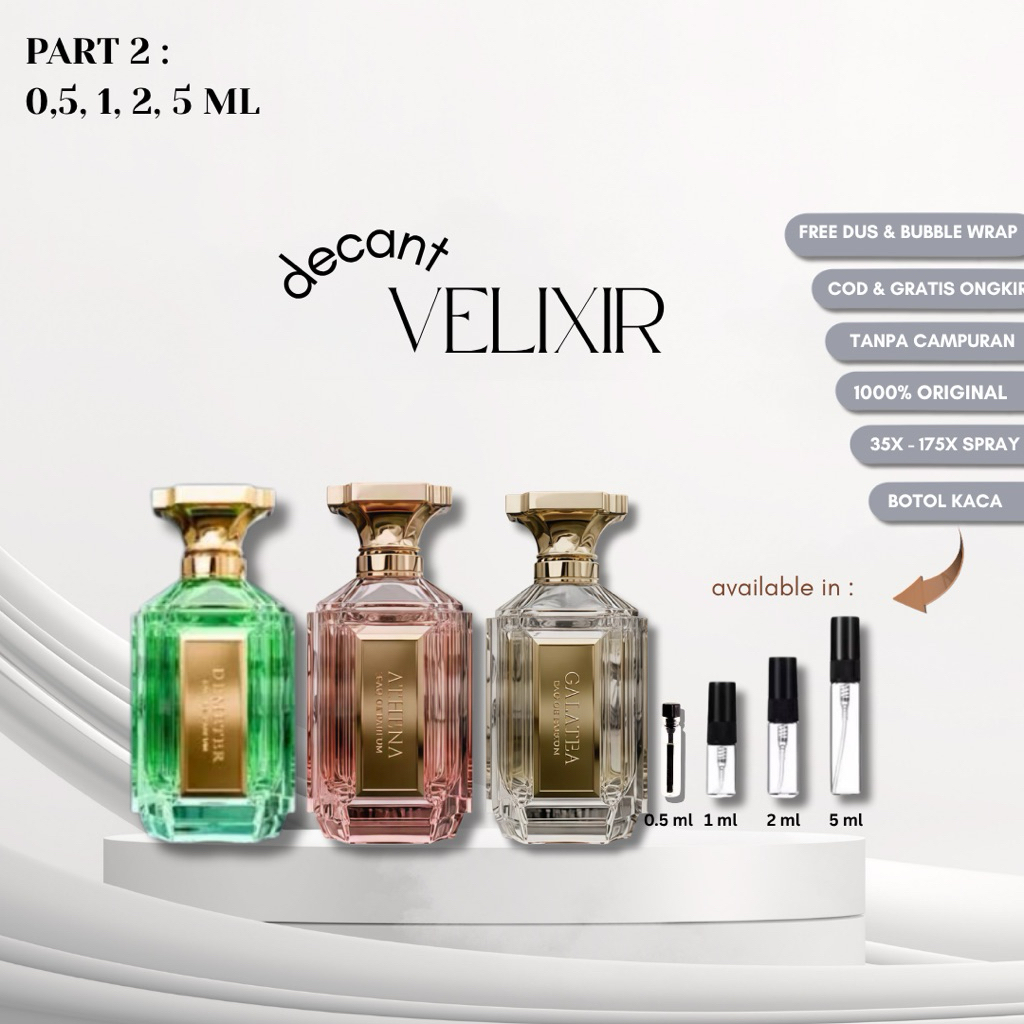 Jual Part 2 | FREEGIFT! | Decant Parfum Velixir All Variant | Demeter ...