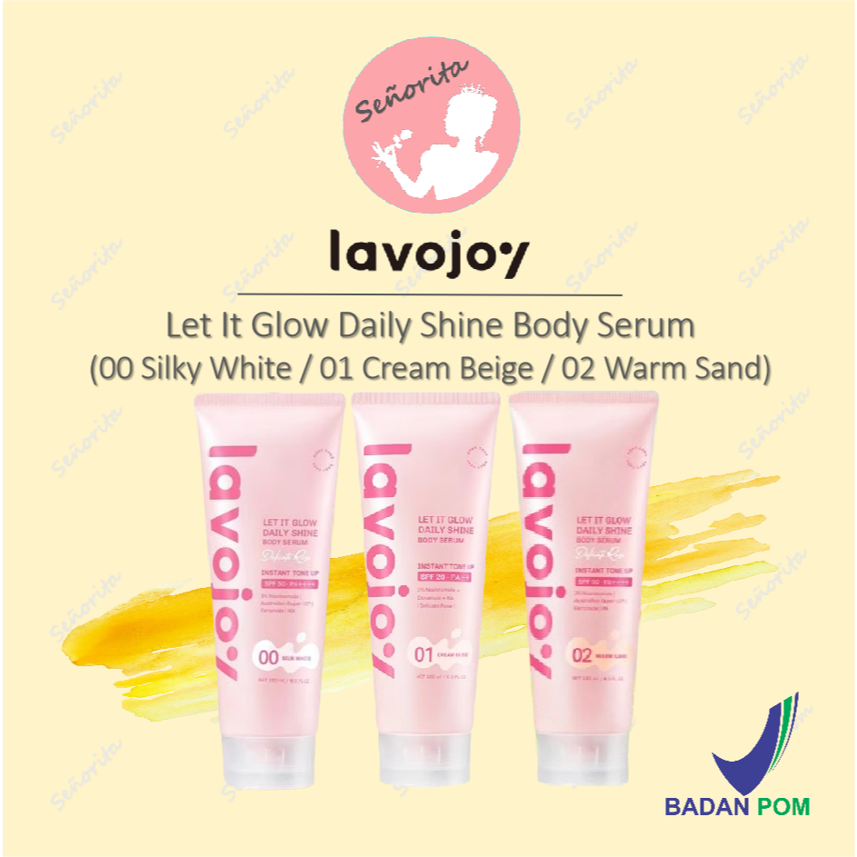 Jual LVJ LAVOJOY Let It Glow Daily Shine Body Serum Instant Tone Up ...